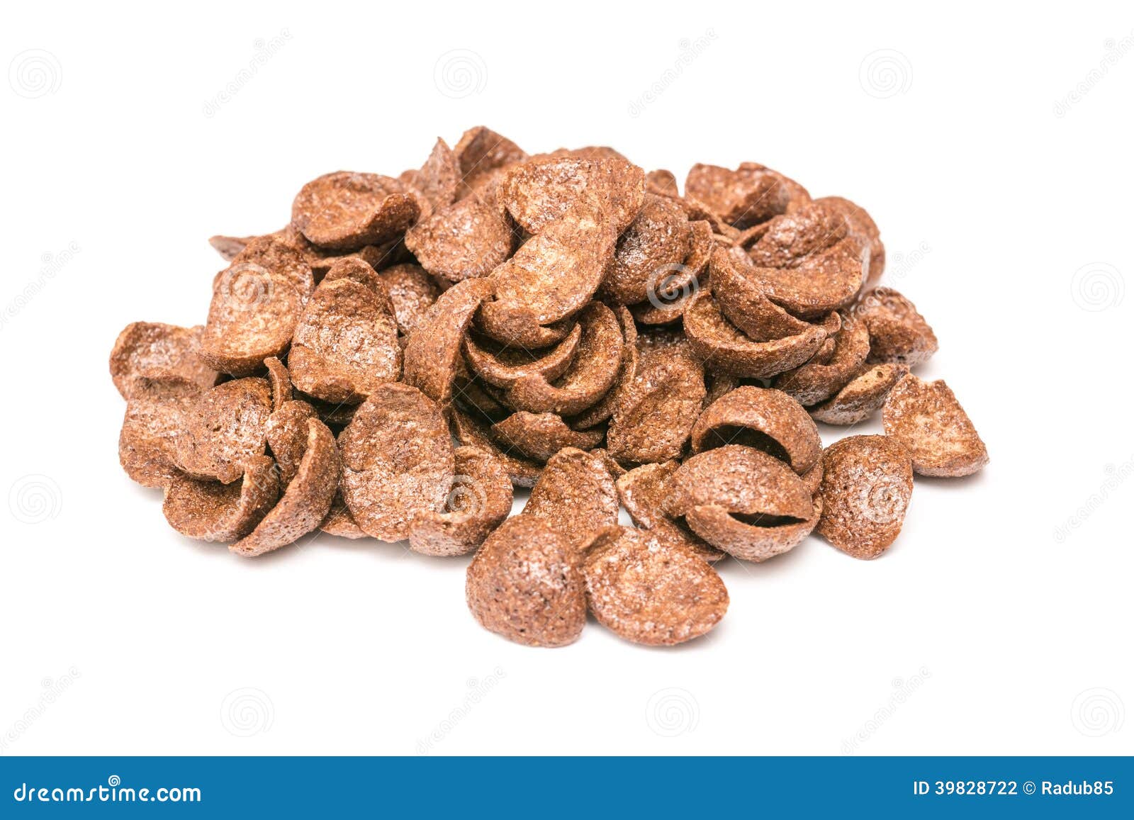 Chocolate Corn Flakes Isolated Stock Photo - Image of fiber, delicious ...