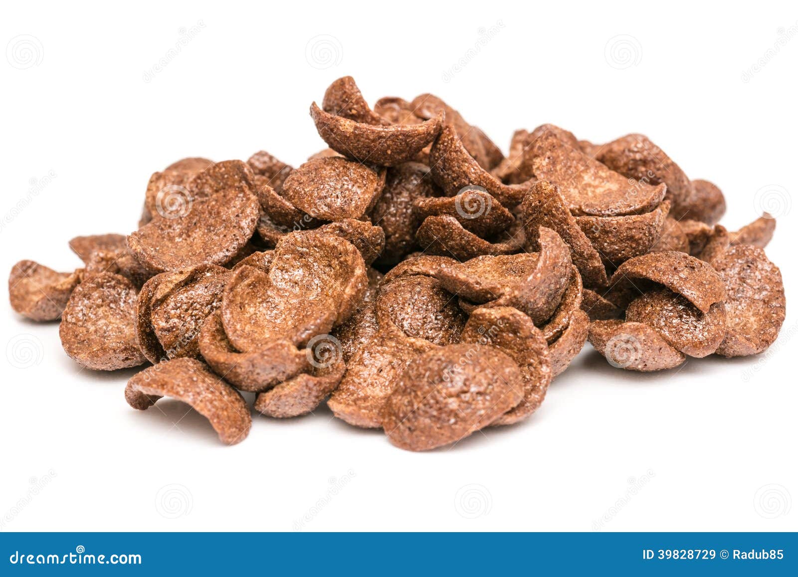 Chocolate Corn Flakes Isolated Stock Image - Image of close, detail ...