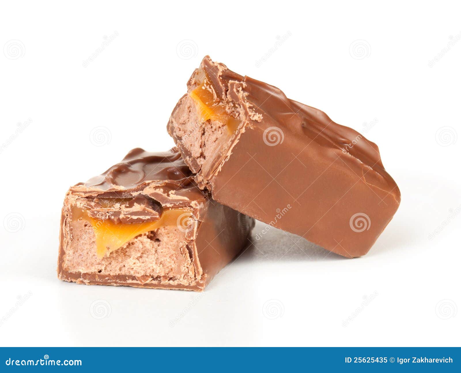 Chocolate Covered Bar of Soft Caramel Stock Image - Image of sweet ...