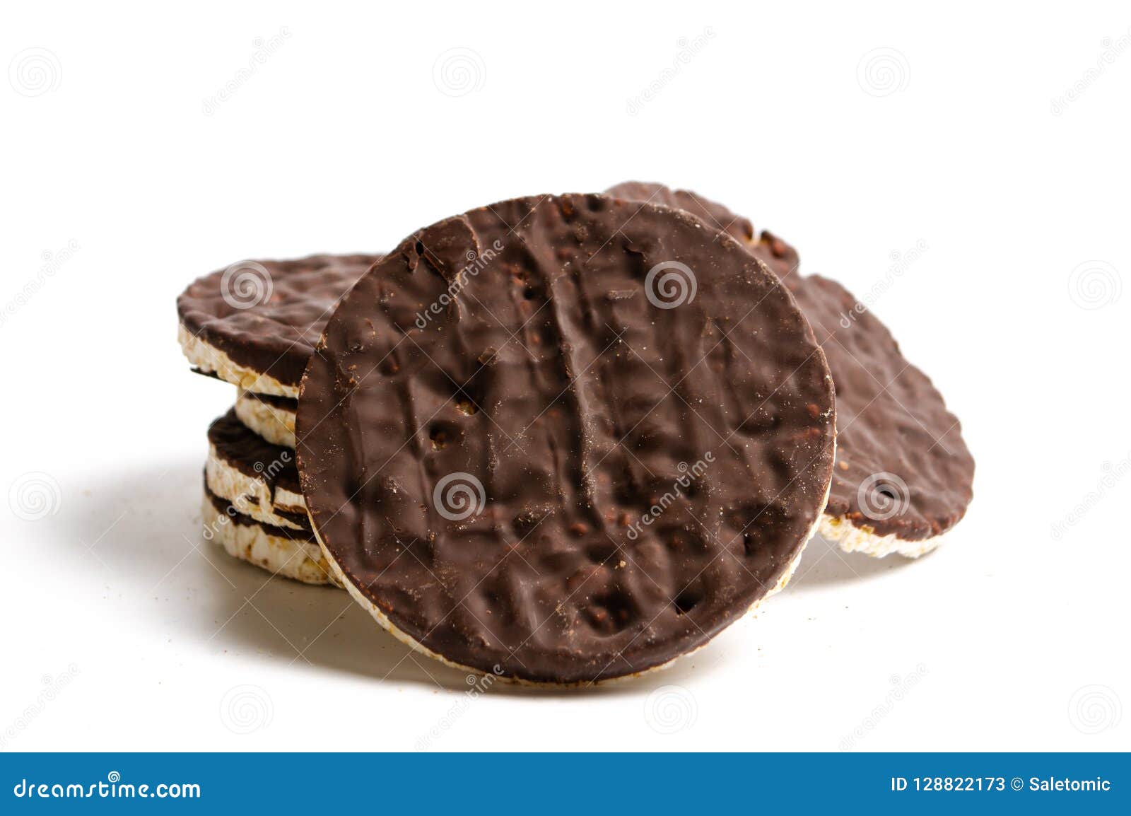 Chocolate Covered Corn Plates Snack Stock Image - Image of round ...