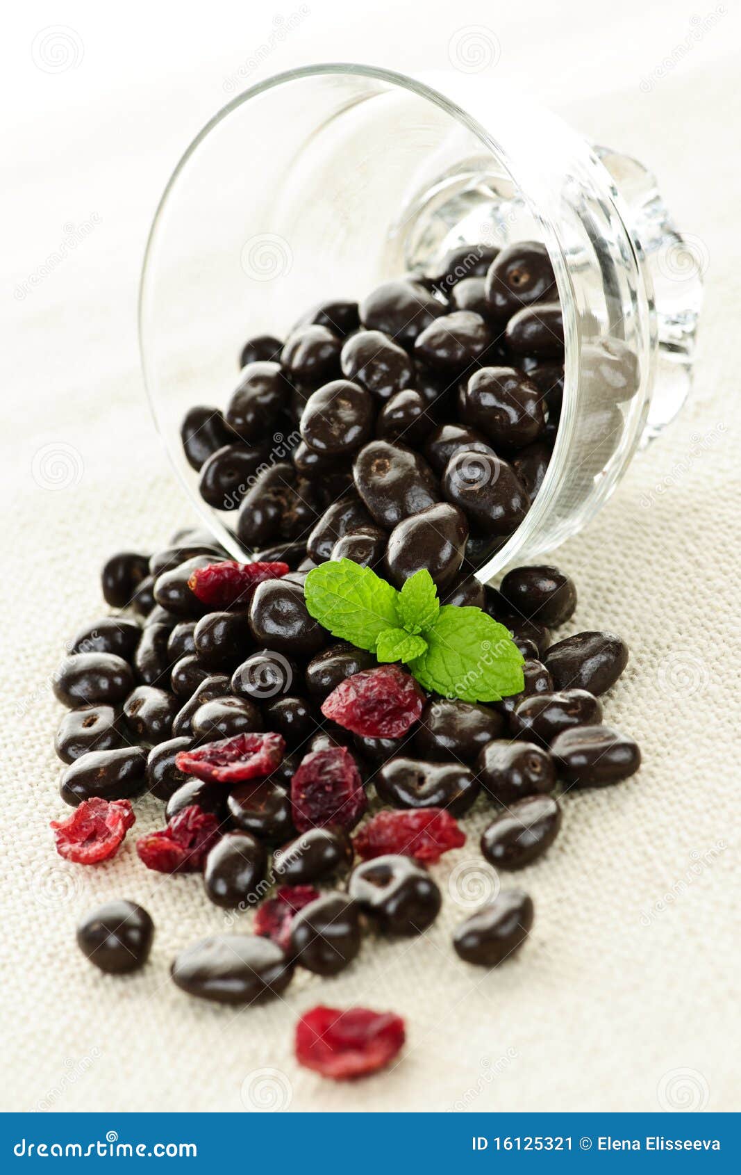 Chocolate Covered Cranberries Stock Image - Image of glass, food: 16125321