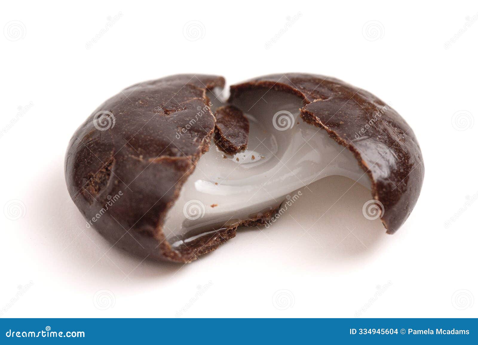 Chocolate Covered Cream Filled Mint Candy Isolated on White Background ...