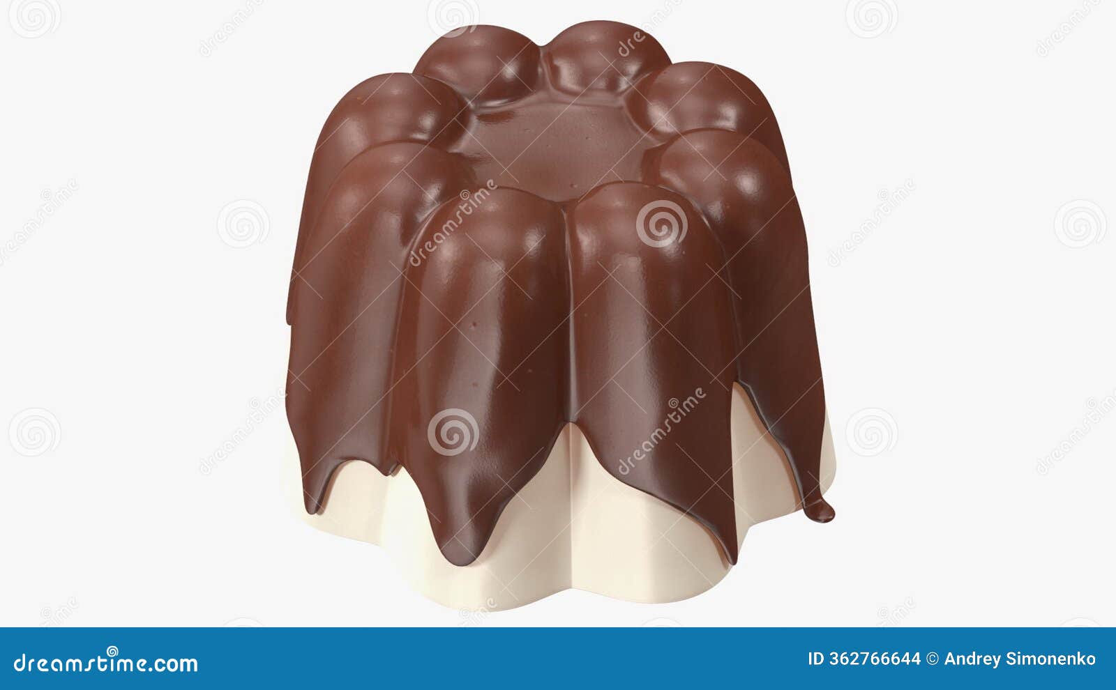 Chocolate Covered Dessert Pudding with Detailed Texture Stock Photo ...