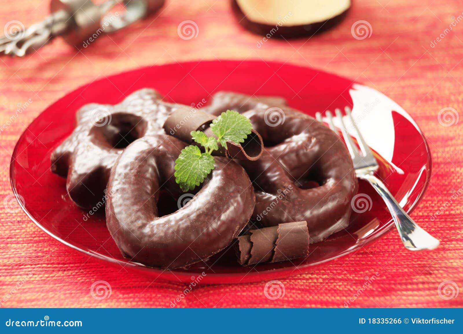 Chocolate Covered Gingerbread Cookies Stock Photo - Image of ...