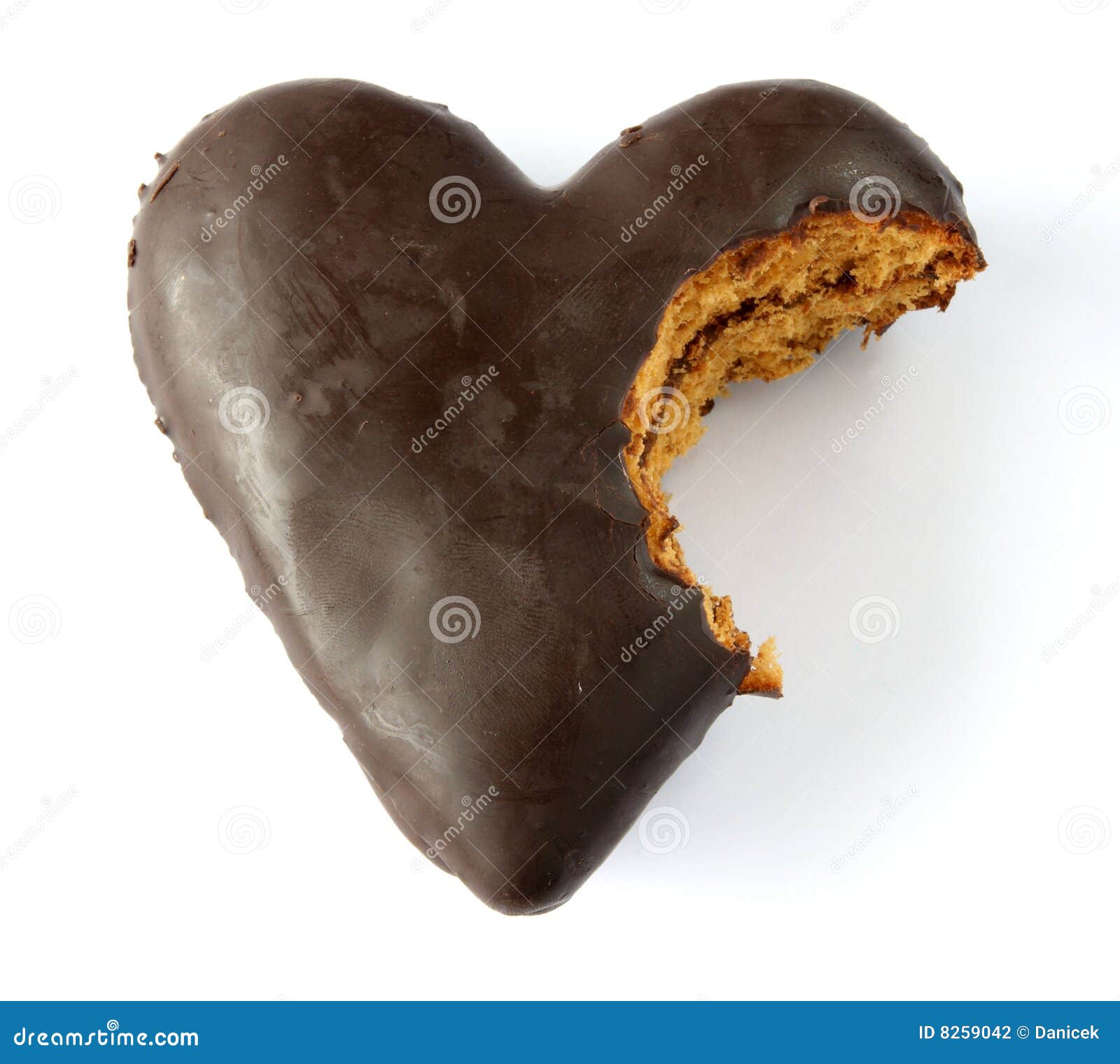 Chocolate Covered Gingerbread Heart Stock Photo - Image of shape, heart ...