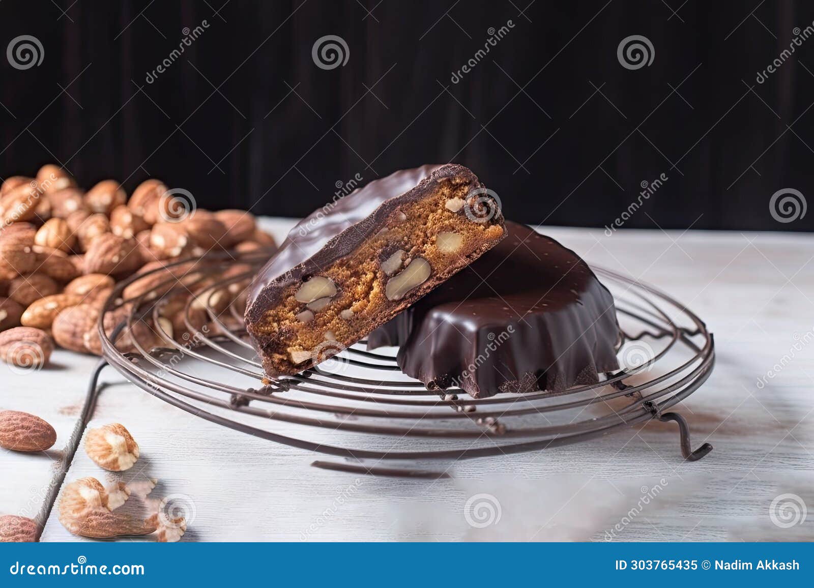 Chocolate Covered Nussecke Called Sweets German Traditional Corner Nut ...