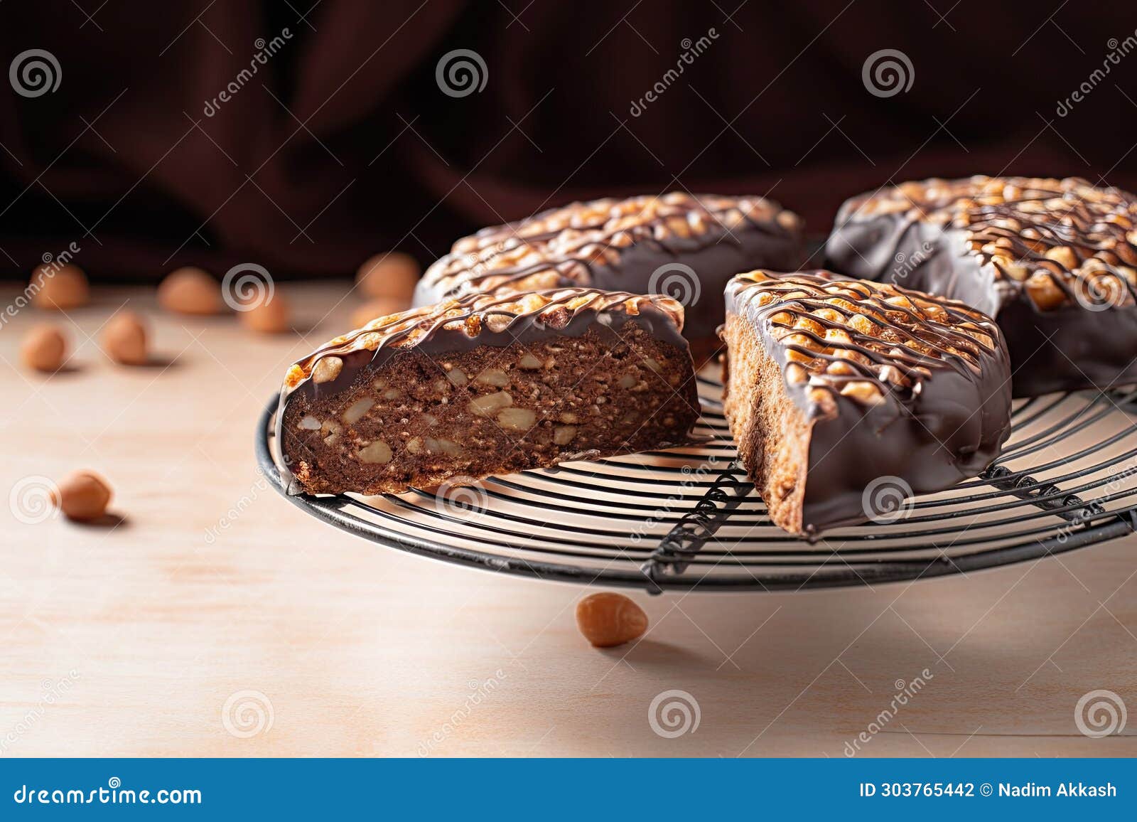 Chocolate Covered Nussecke Called Sweets German Traditional Corner Nut ...