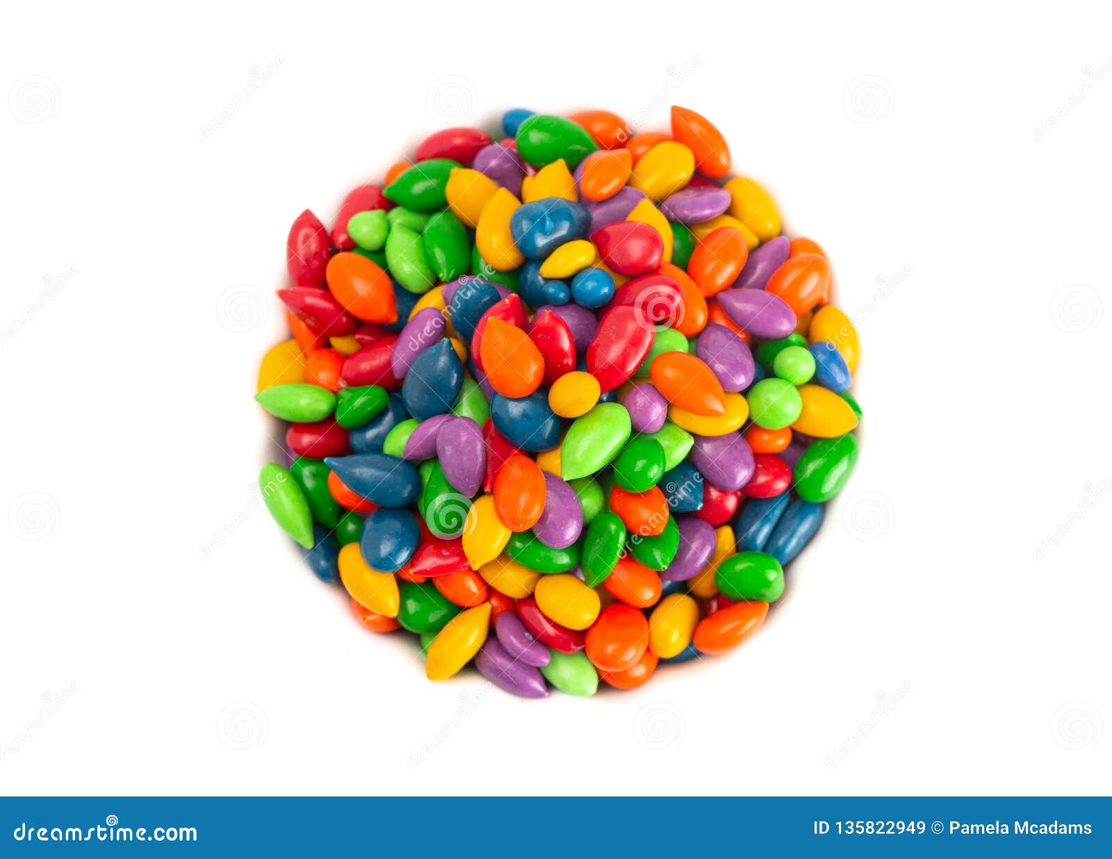Chocolate Covered Sunflower Seeds with Candy Shells Stock Image - Image ...