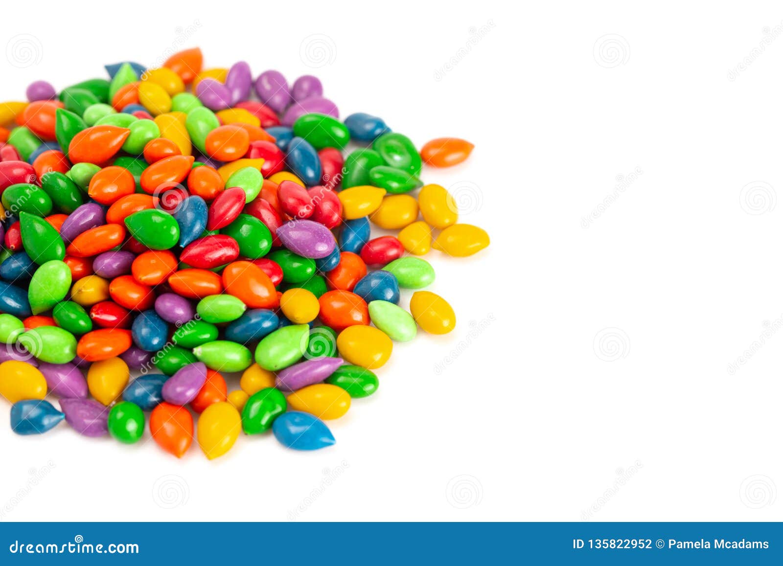 Chocolate Covered Sunflower Seeds with Candy Shells Stock Photo - Image ...