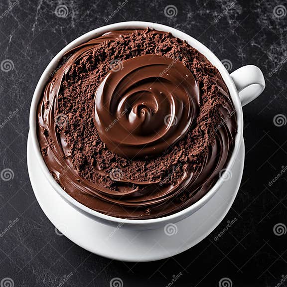 Chocolate cream stock image. Image of dessert, flow - 313225413