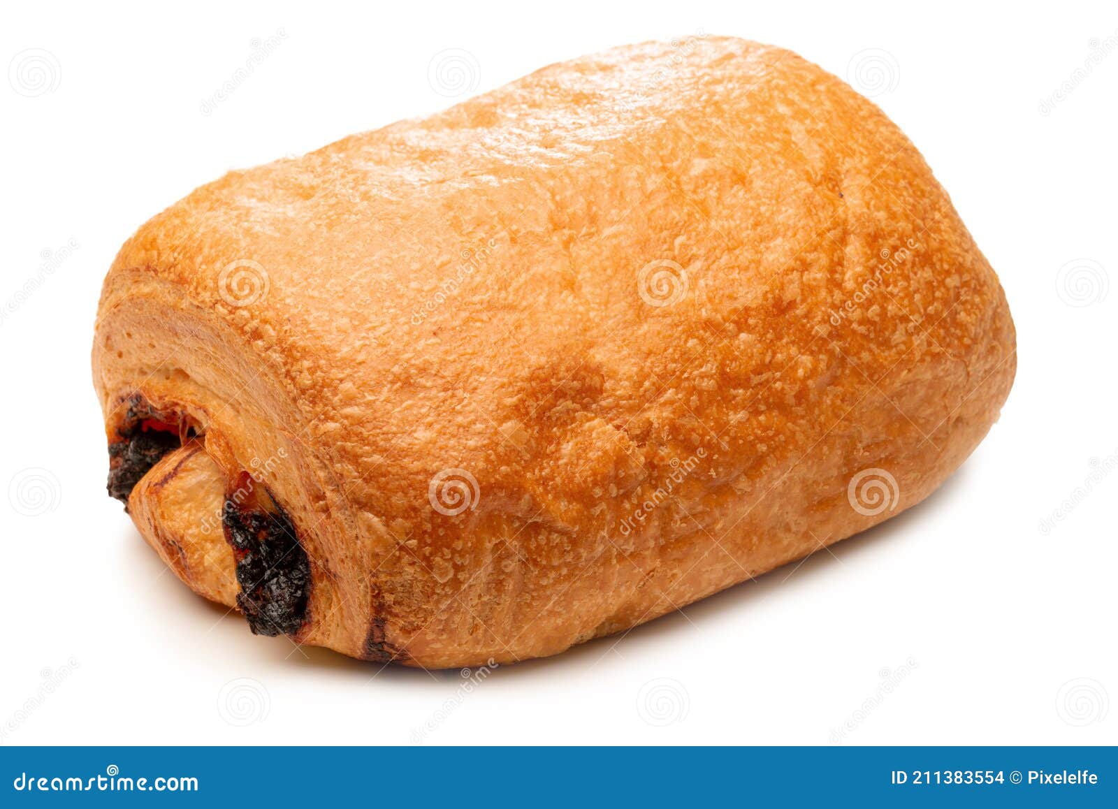 Chocolate Croissant Isolated Stock Photo - Image of bakery, dessert ...
