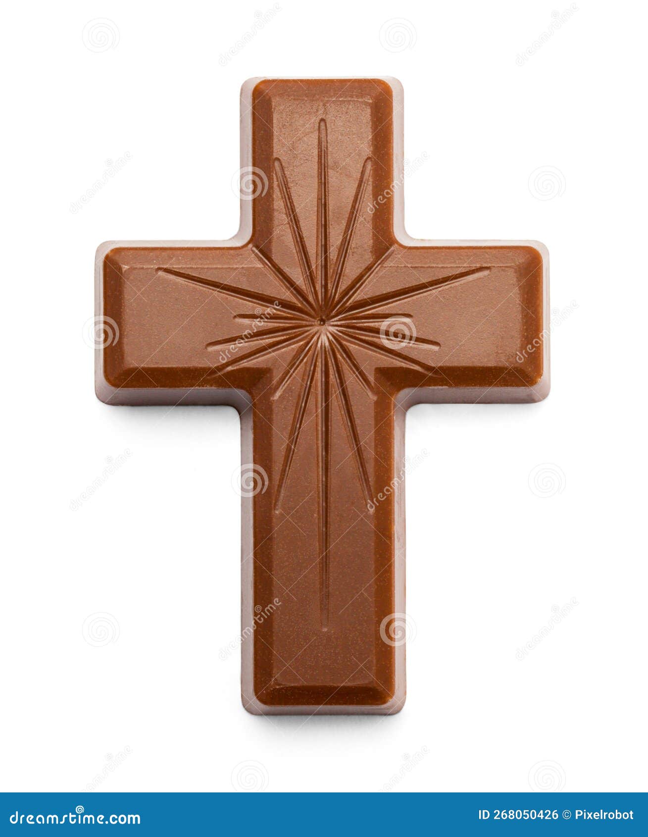 Chocolate Cross Top View stock photo. Image of food - 268050426