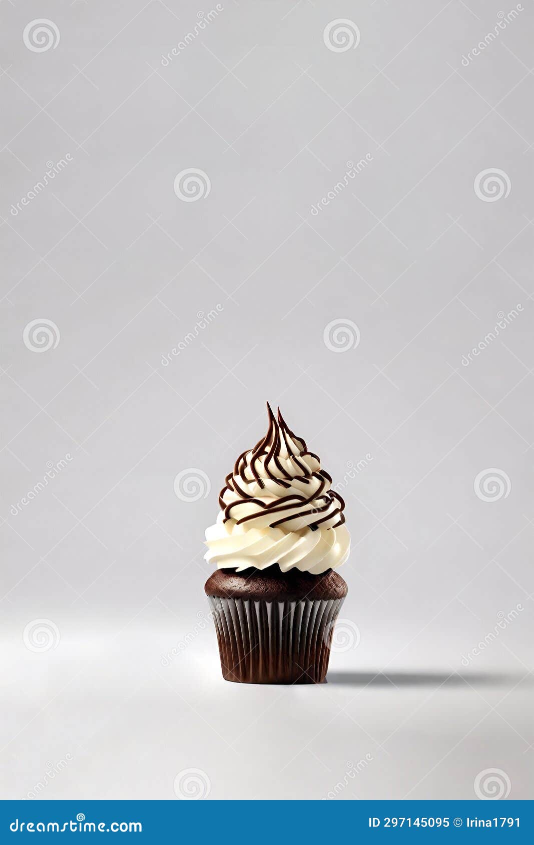 Chocolate Cupcake for the Holiday Stock Illustration - Illustration of ...