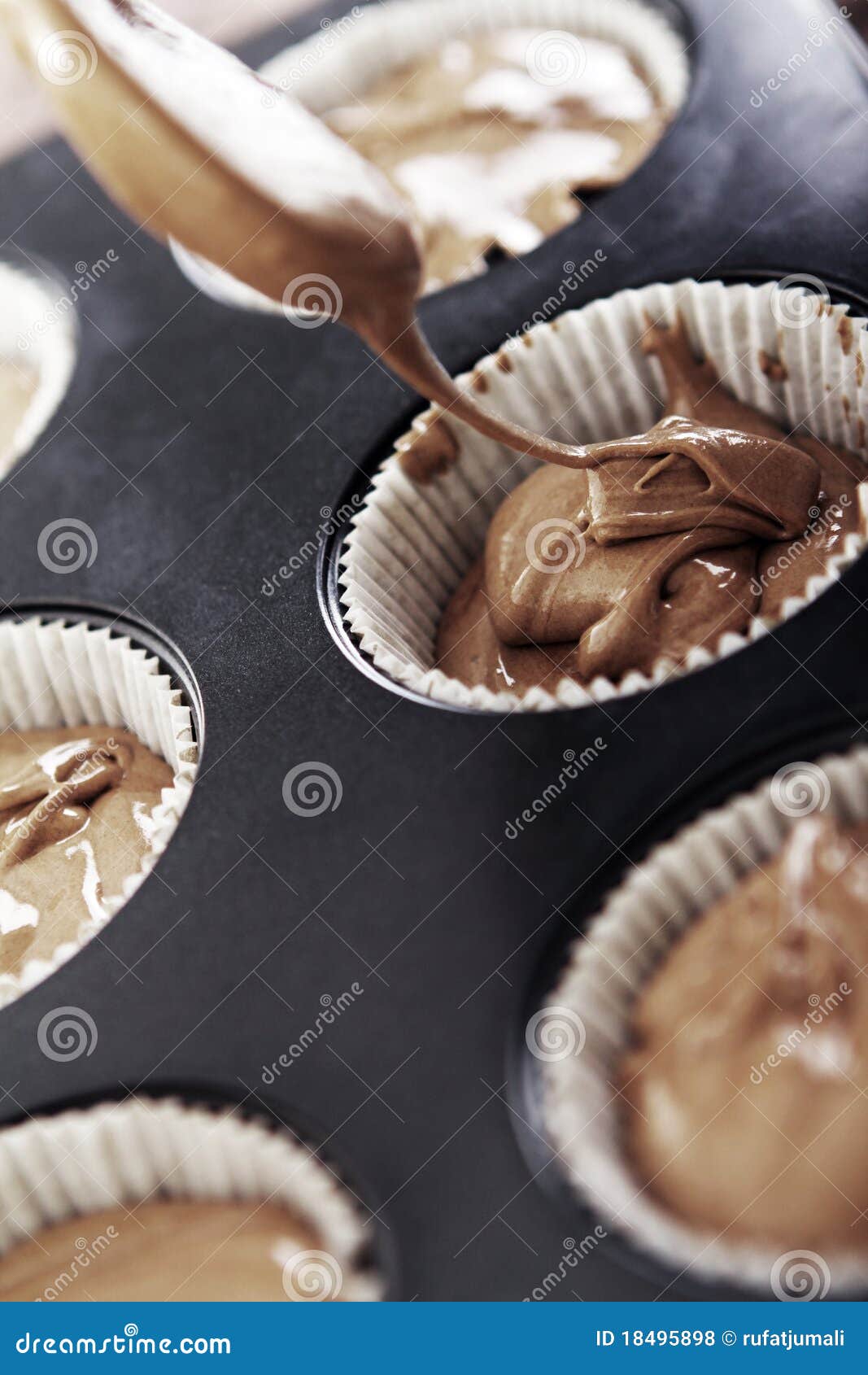 Chocolate Cupcake Mix stock photo. Image of birthday - 18495898