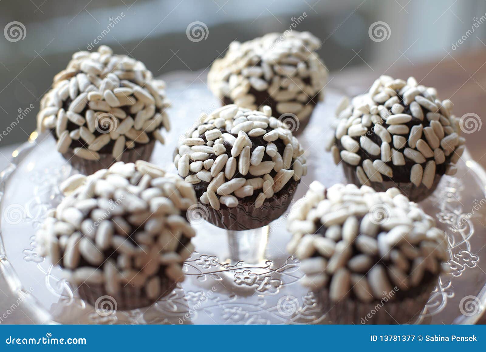 Chocolate Cupcakes with Puffed Rice Stock Image - Image of traditional ...