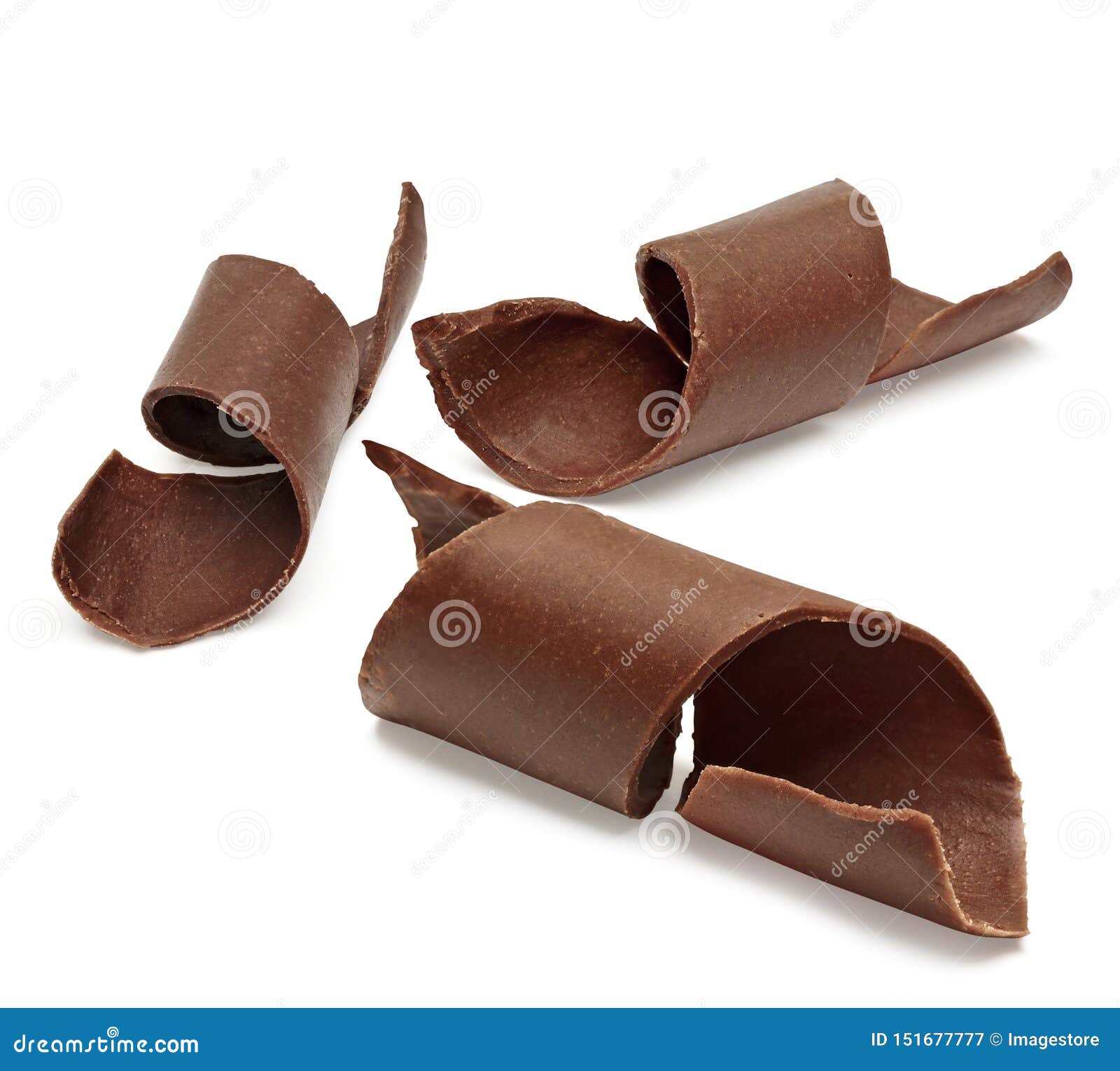 Chocolate curls stock image. Image of food, dessert - 151677777
