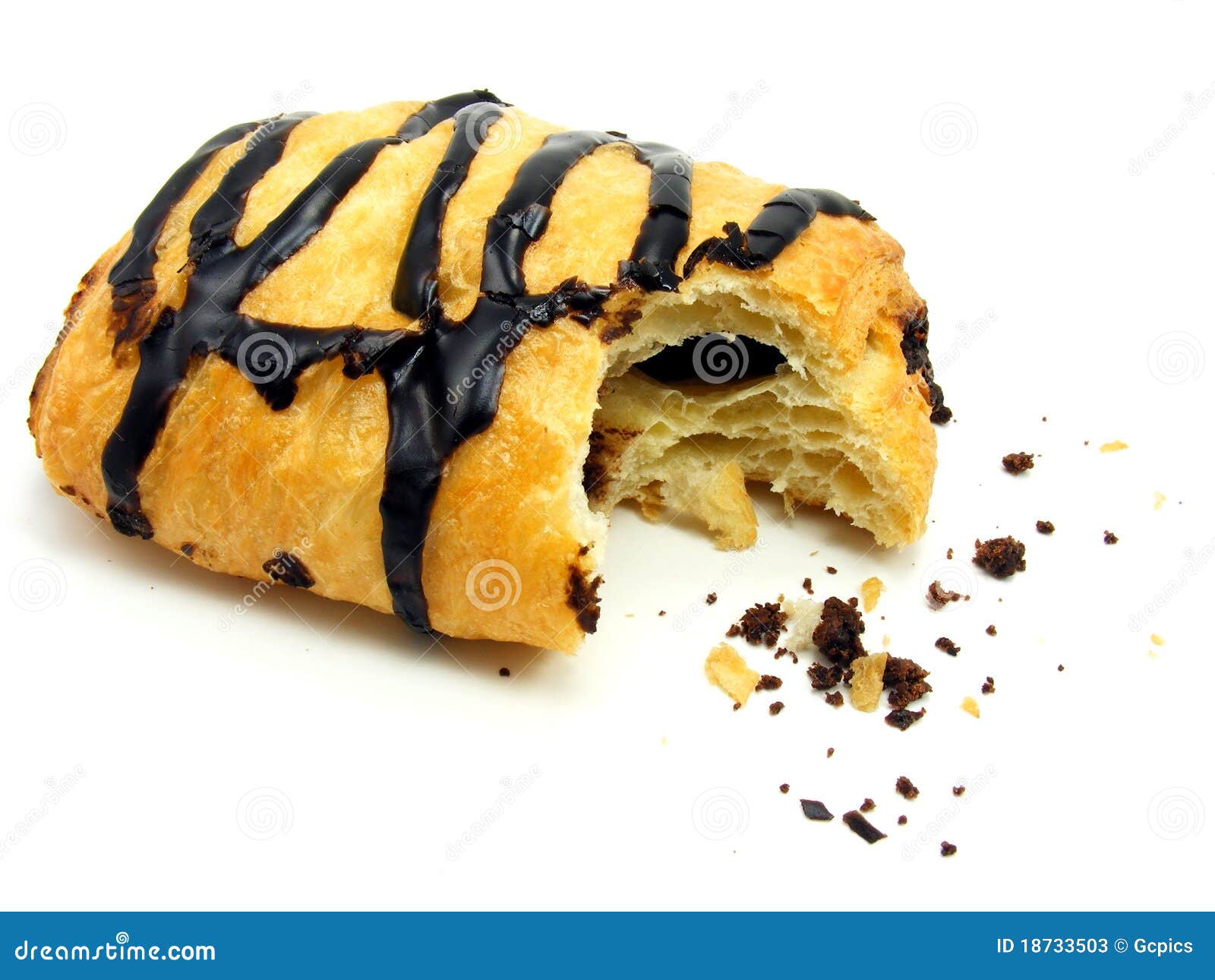 Cake Crumbs Leftovers On Green Plate On White Royalty-Free Stock Photo ...