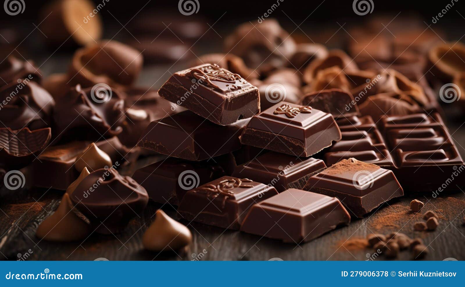 Chocolate Day, a Set of Different Sweets and Chocolate Chips. Wallpaper ...