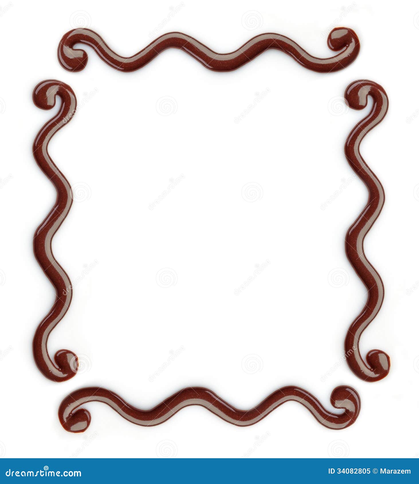 Chocolate decor frame stock image. Image of confectionery - 34082805