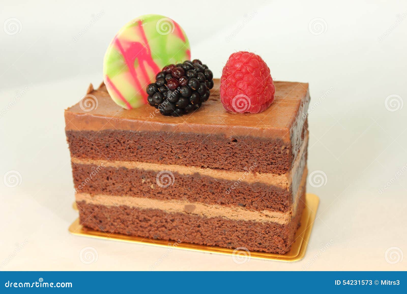 Chocolate Decorated Pastries Cakes and Slices of Cakes. Stock Image ...