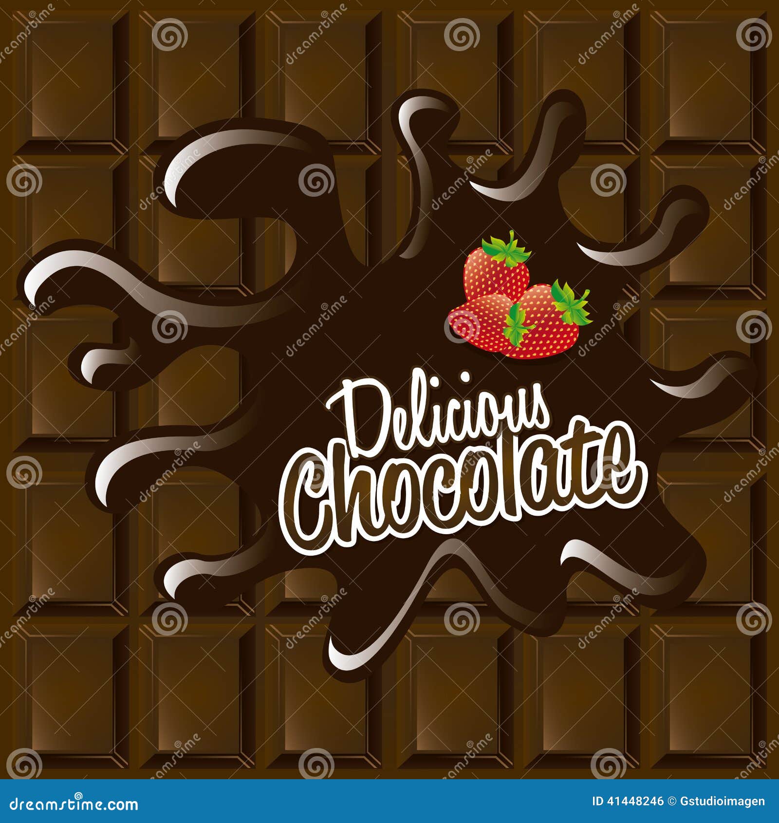 Chocolate design stock vector. Illustration of dessert - 41448246