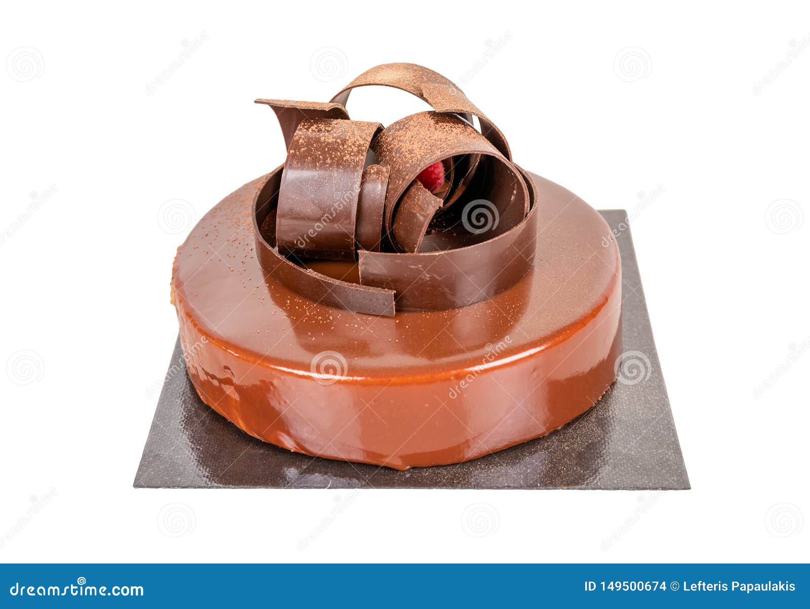 Chocolate Dessert with Circular Chocolate Rings. Stock Photo - Image of ...