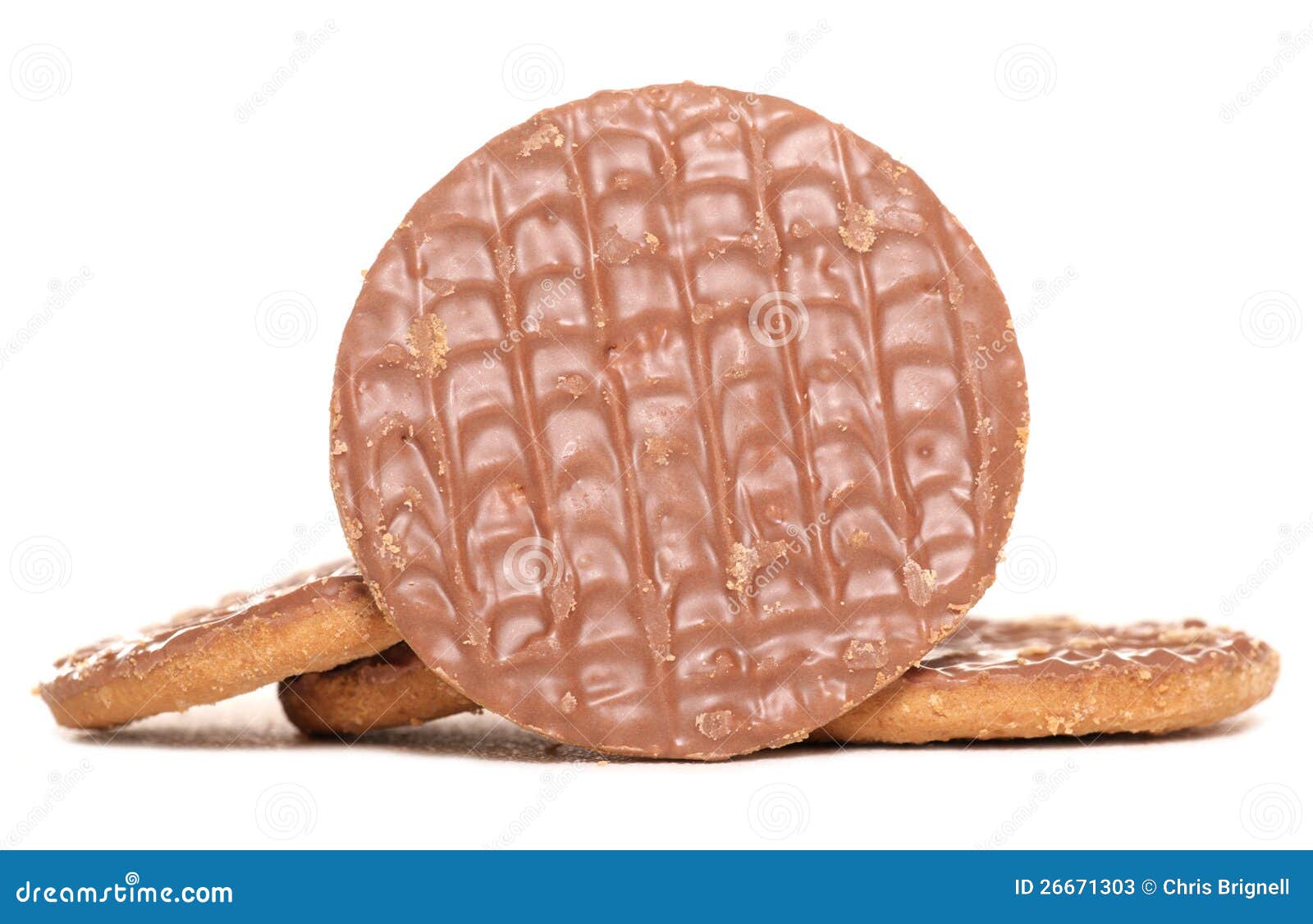 Chocolate Digestive Biscuits Stock Image - Image of biscuits, snack ...