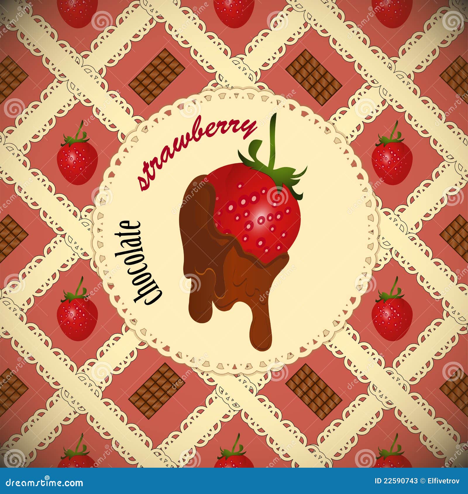 Chocolate Dipped Strawberries Stock Vector - Illustration of sugar ...