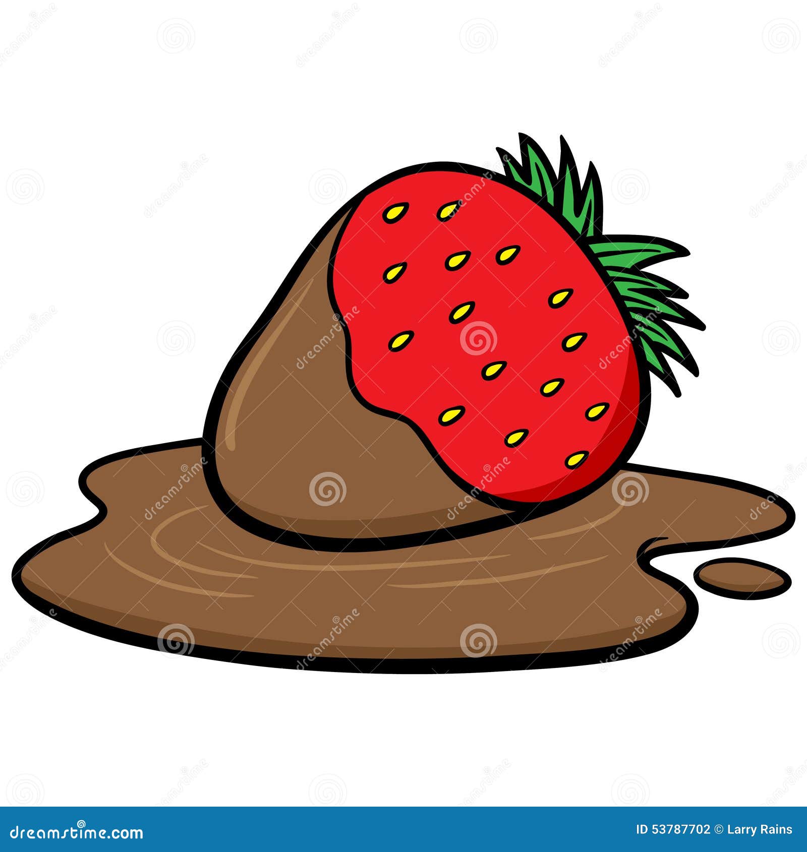 Chocolate Dipped Strawberry Stock Vector - Illustration of strawberry ...