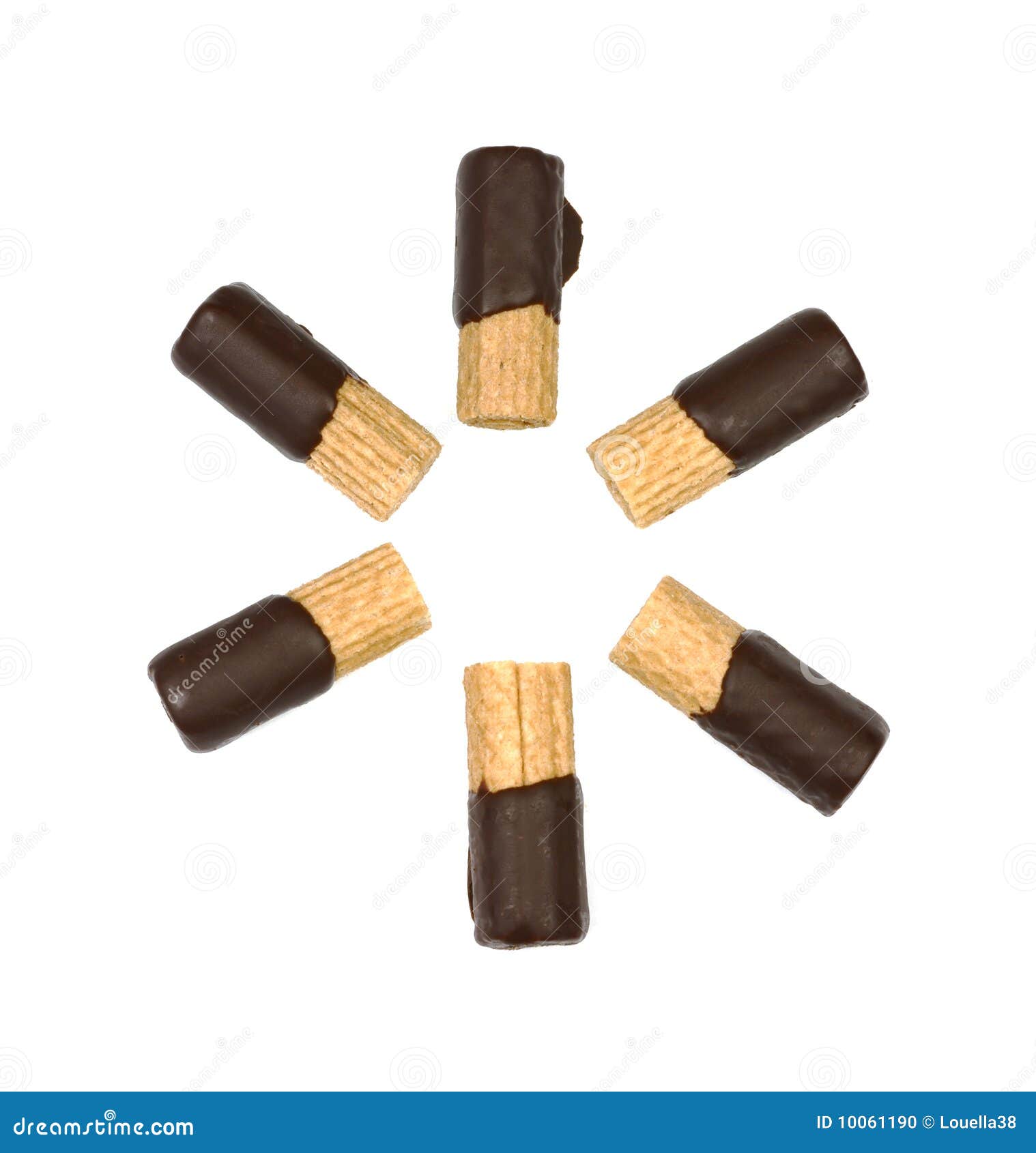 Chocolate Dipped Wafer Rolls Stock Photo - Image of treat, view: 10061190