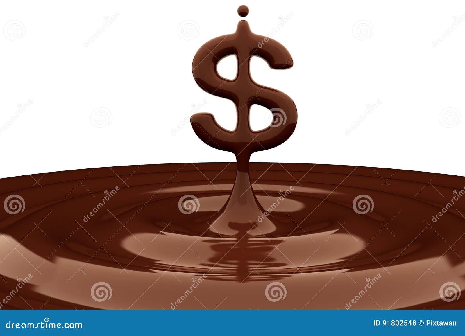 Chocolate dollar sign stock illustration. Illustration of chocolate ...