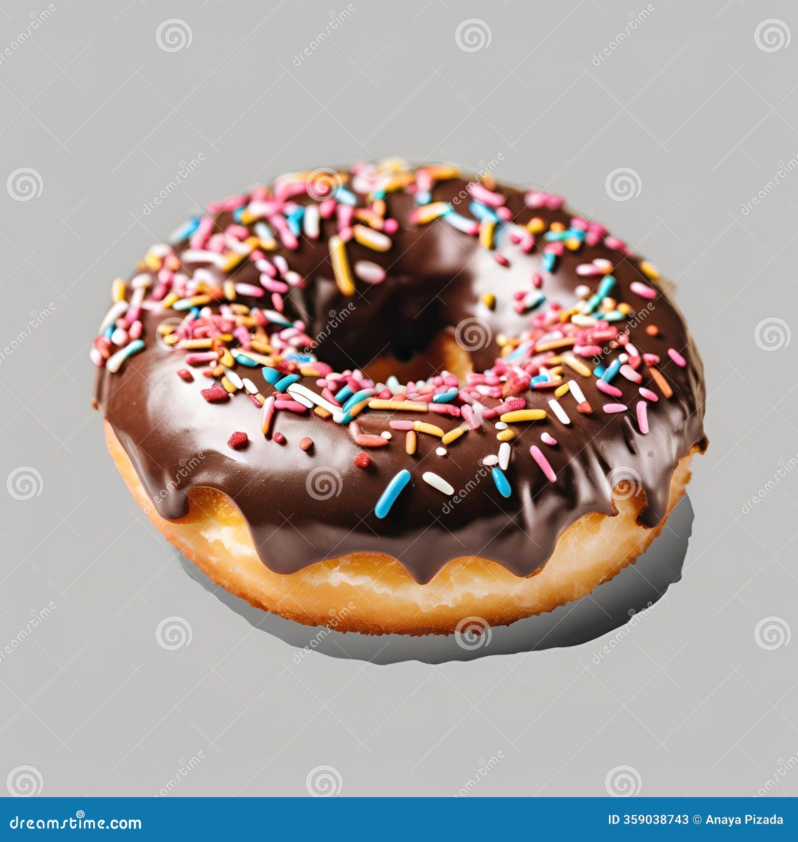 Chocolate Donut Isolated on Transparent Background Stock Illustration ...