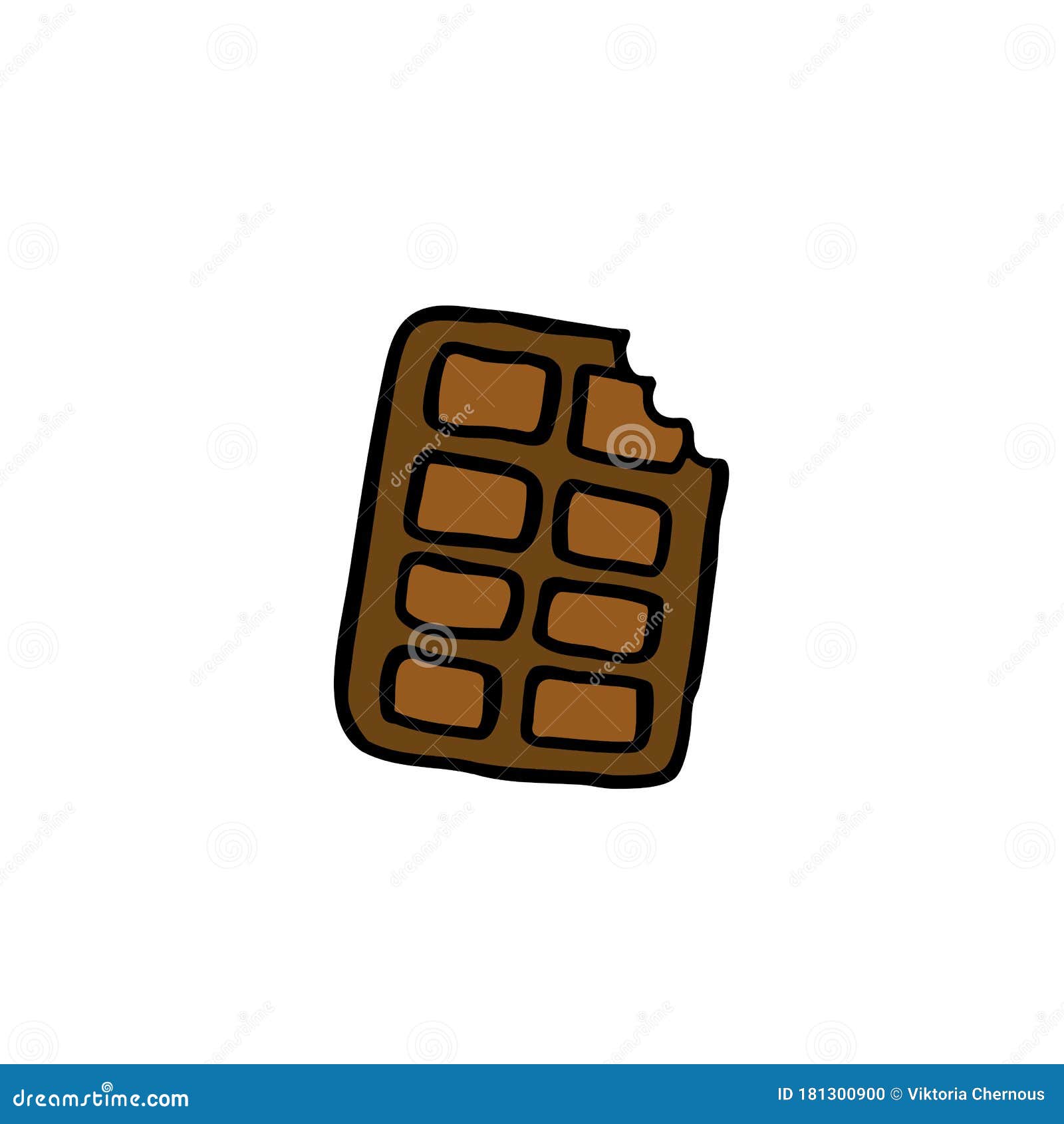 Chocolate Doodle Icon, Vector Illustration Stock Illustration ...