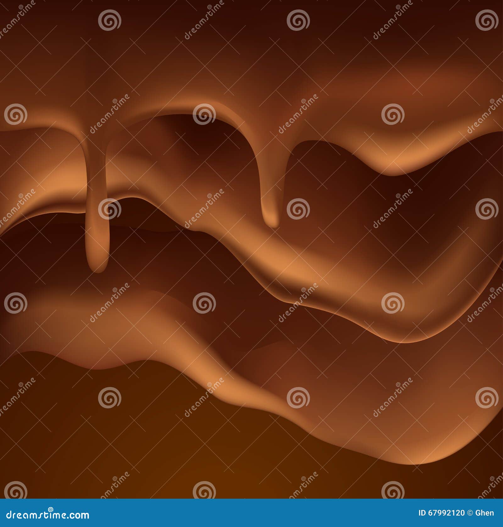 Chocolate Dripping Brown Background Stock Vector - Illustration of ...