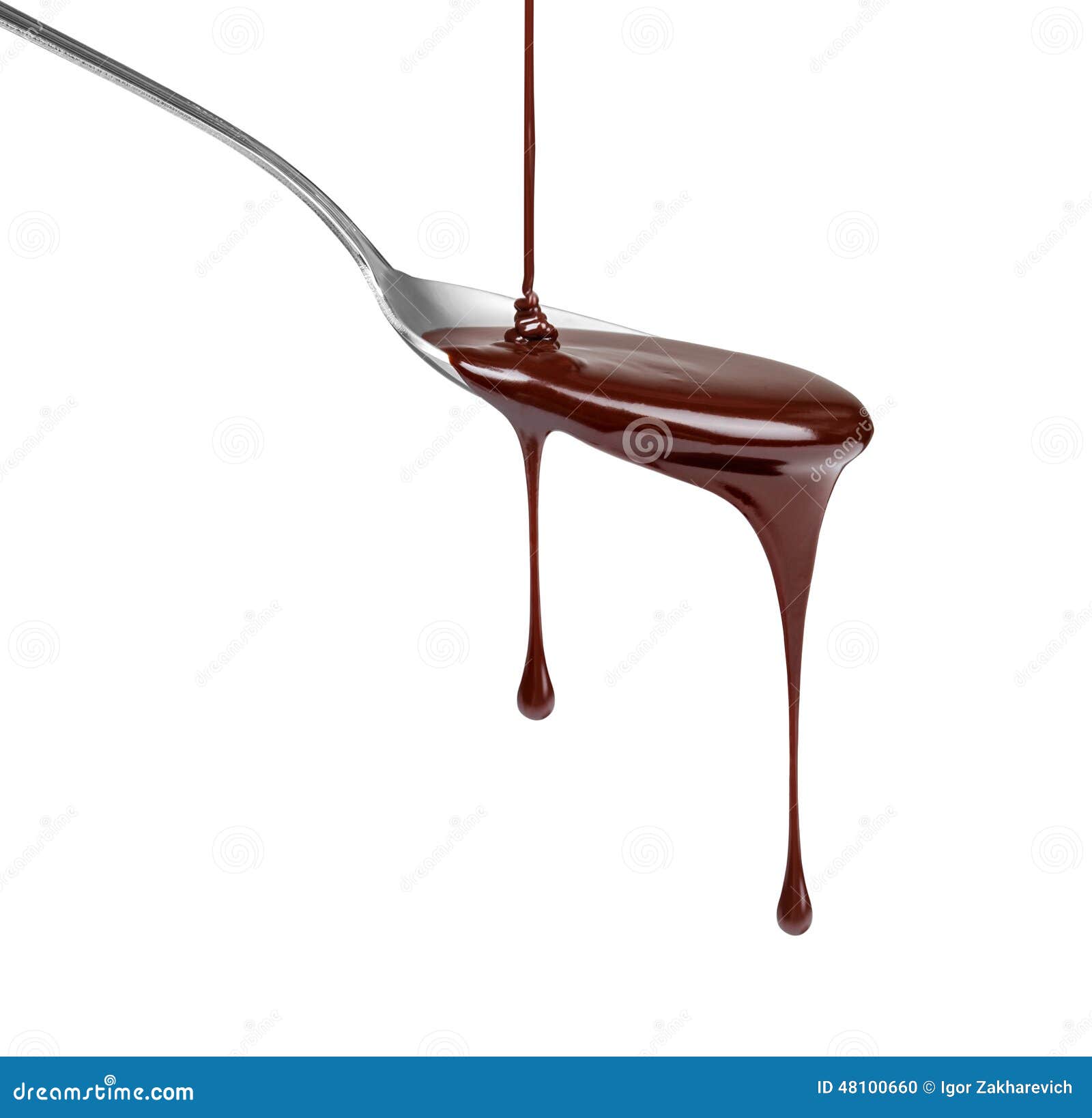 Chocolate Dripping from a Spoon Stock Photo - Image of gourmet, cocoa ...
