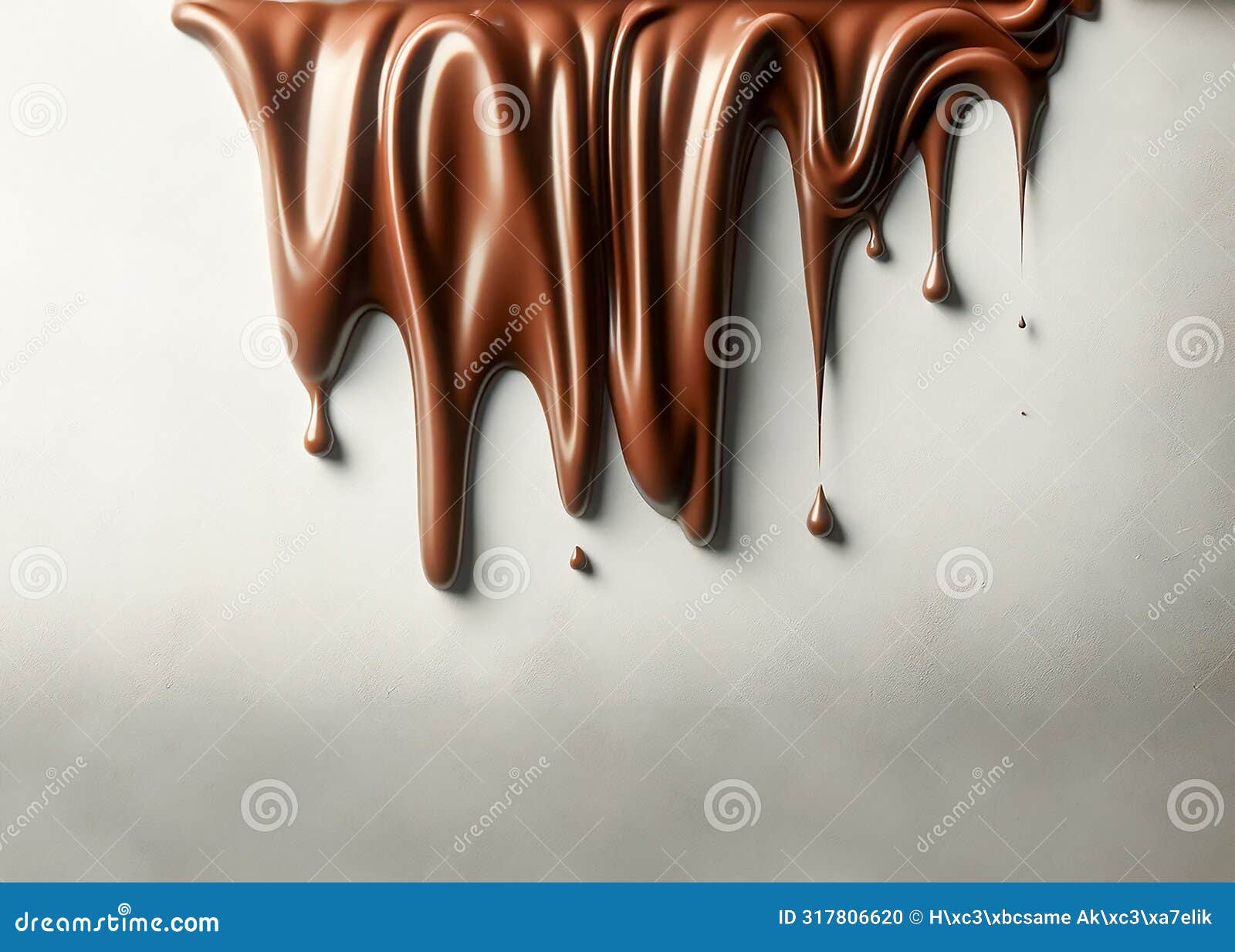 Chocolate Drips on White Surface, World Chocolate Day Stock Photo ...