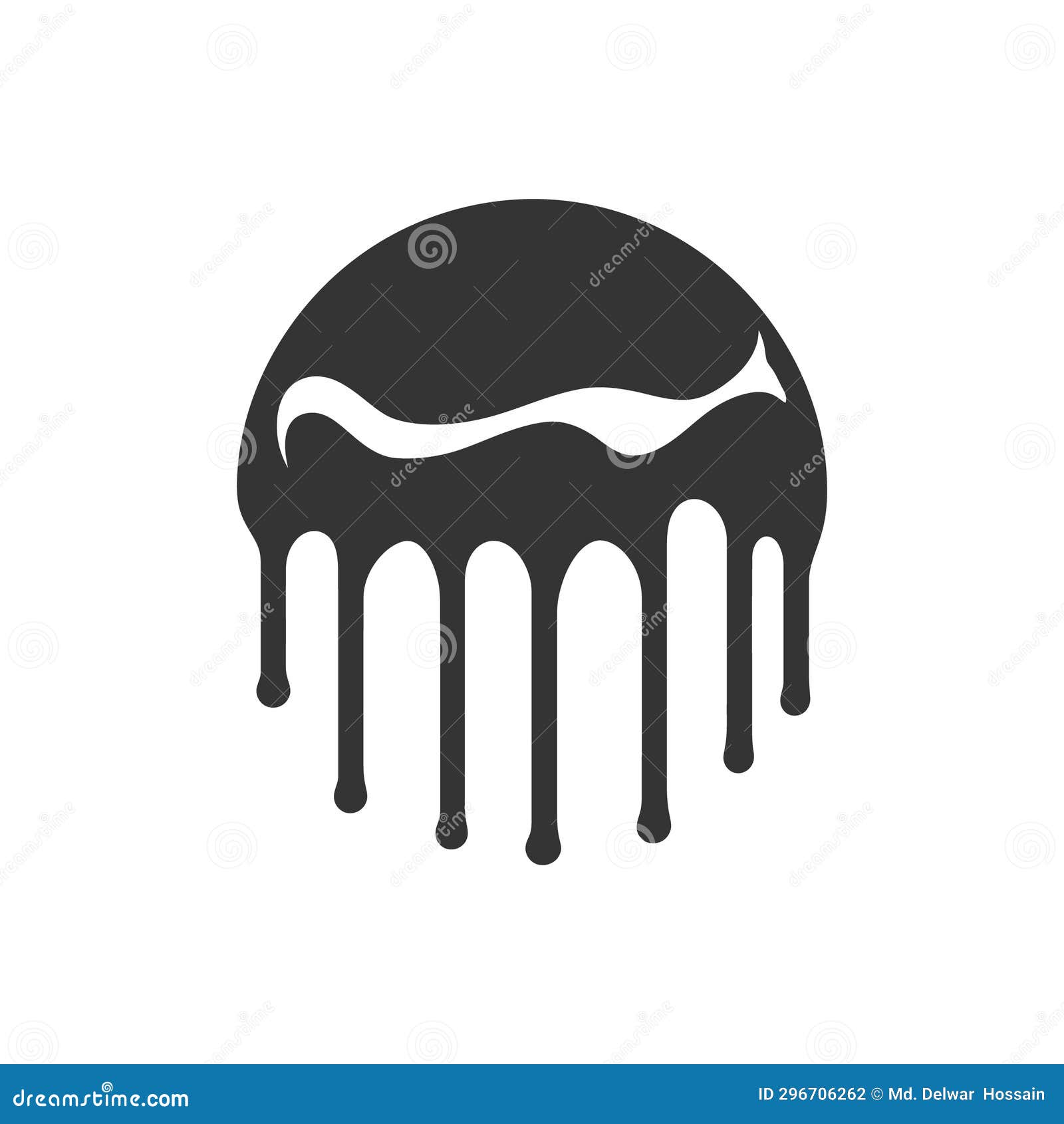 Chocolate Drizzle Icon stock vector. Illustration of symbol - 296706262