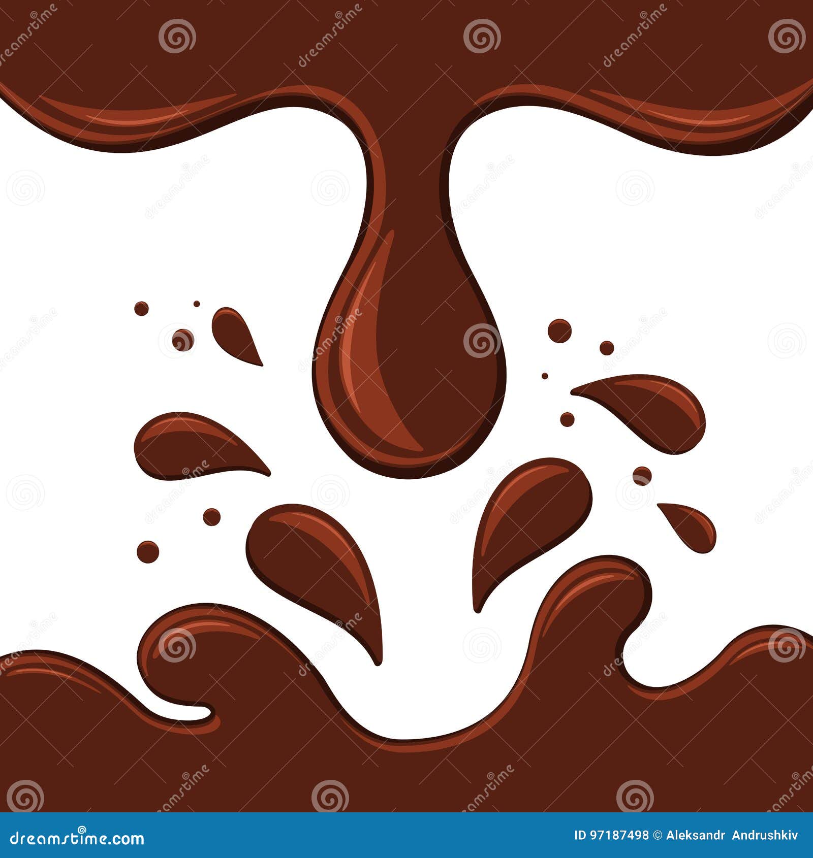 Chocolate drop stock vector. Illustration of flow, food - 97187498