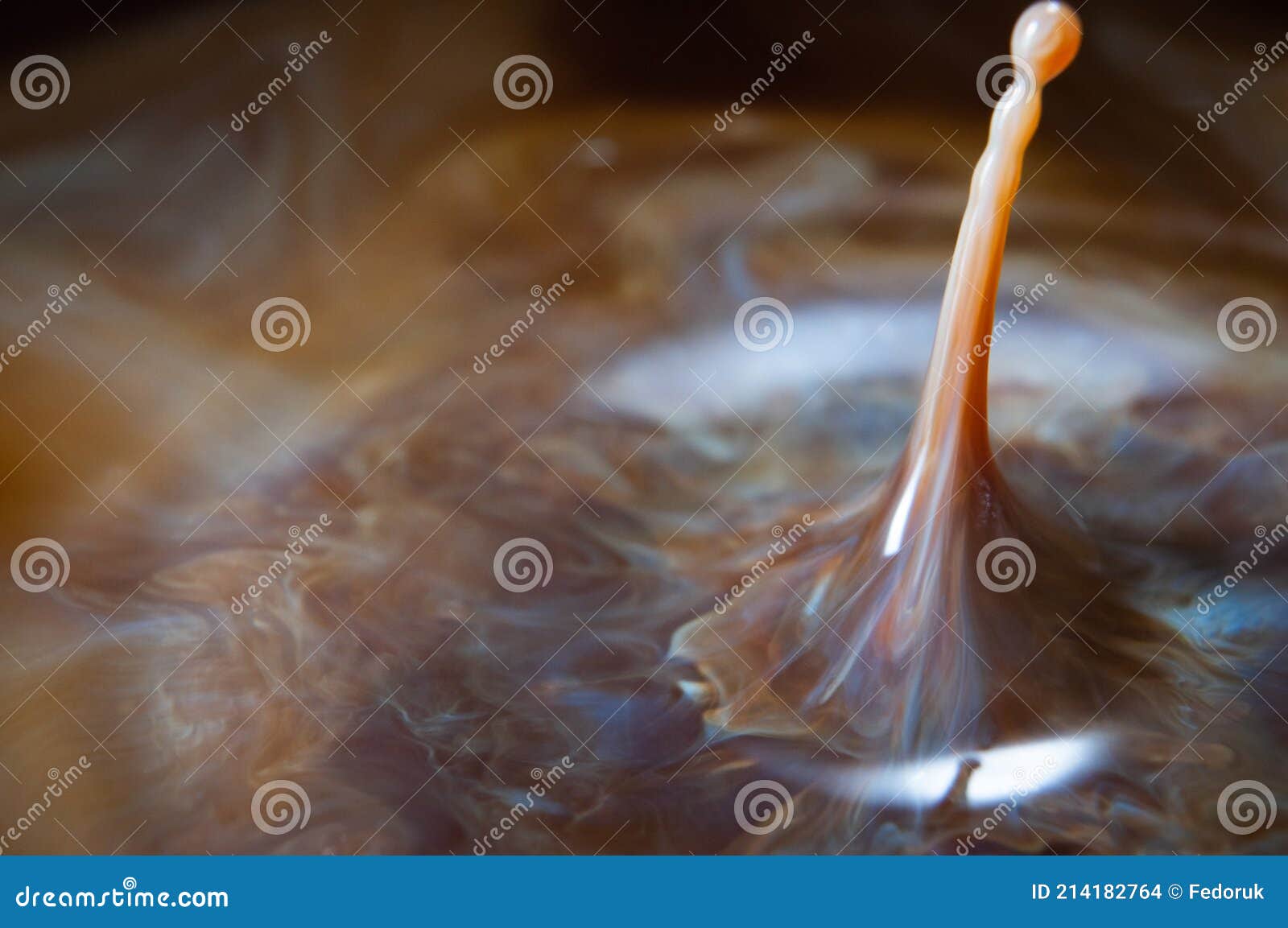 Chocolate Drop Falls on a Chocolate Background Stock Photo - Image of ...