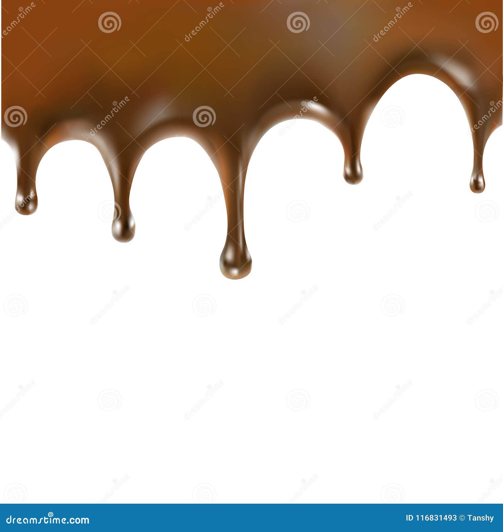 Chocolate Drop Vector Illustration Watercolor Stains Stock Vector ...