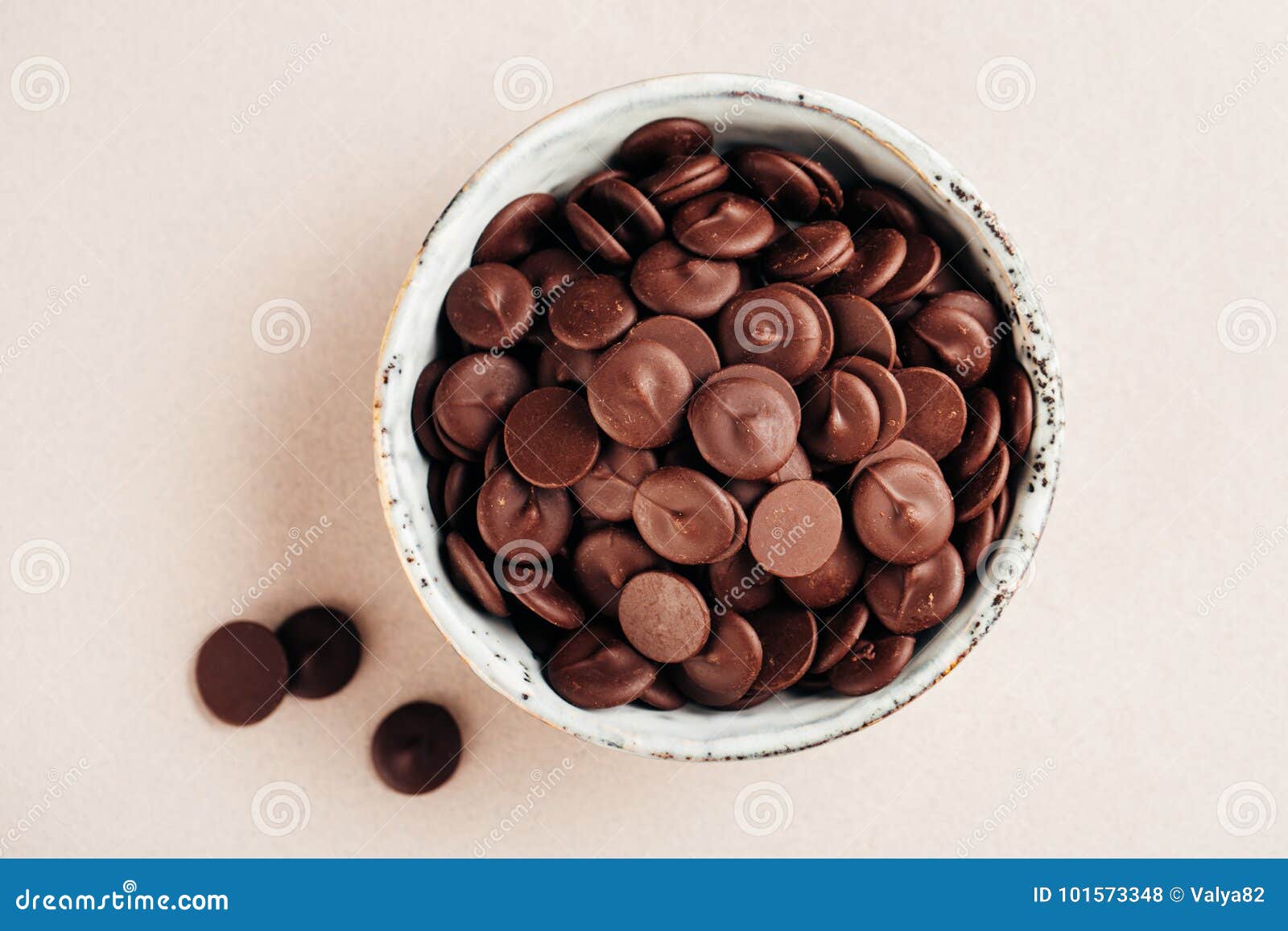Chocolate drops for baking stock photo. Image of cacao - 101573348