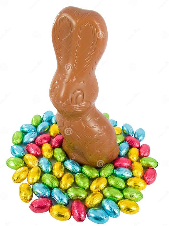 Chocolate Easter Bunny. stock photo. Image of bonbon, easter - 4508250