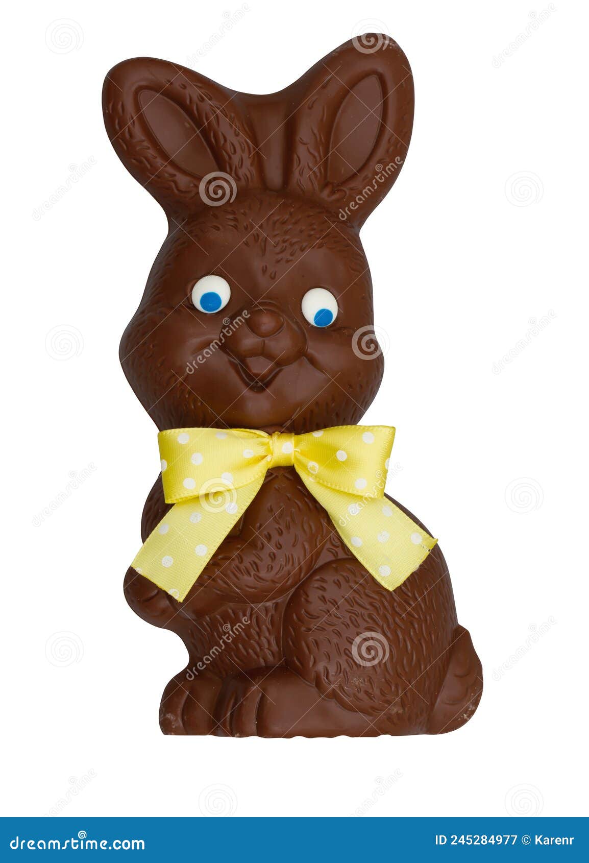 Chocolate Easter Bunny Bow Tie Isolated on White Stock Image - Image of ...