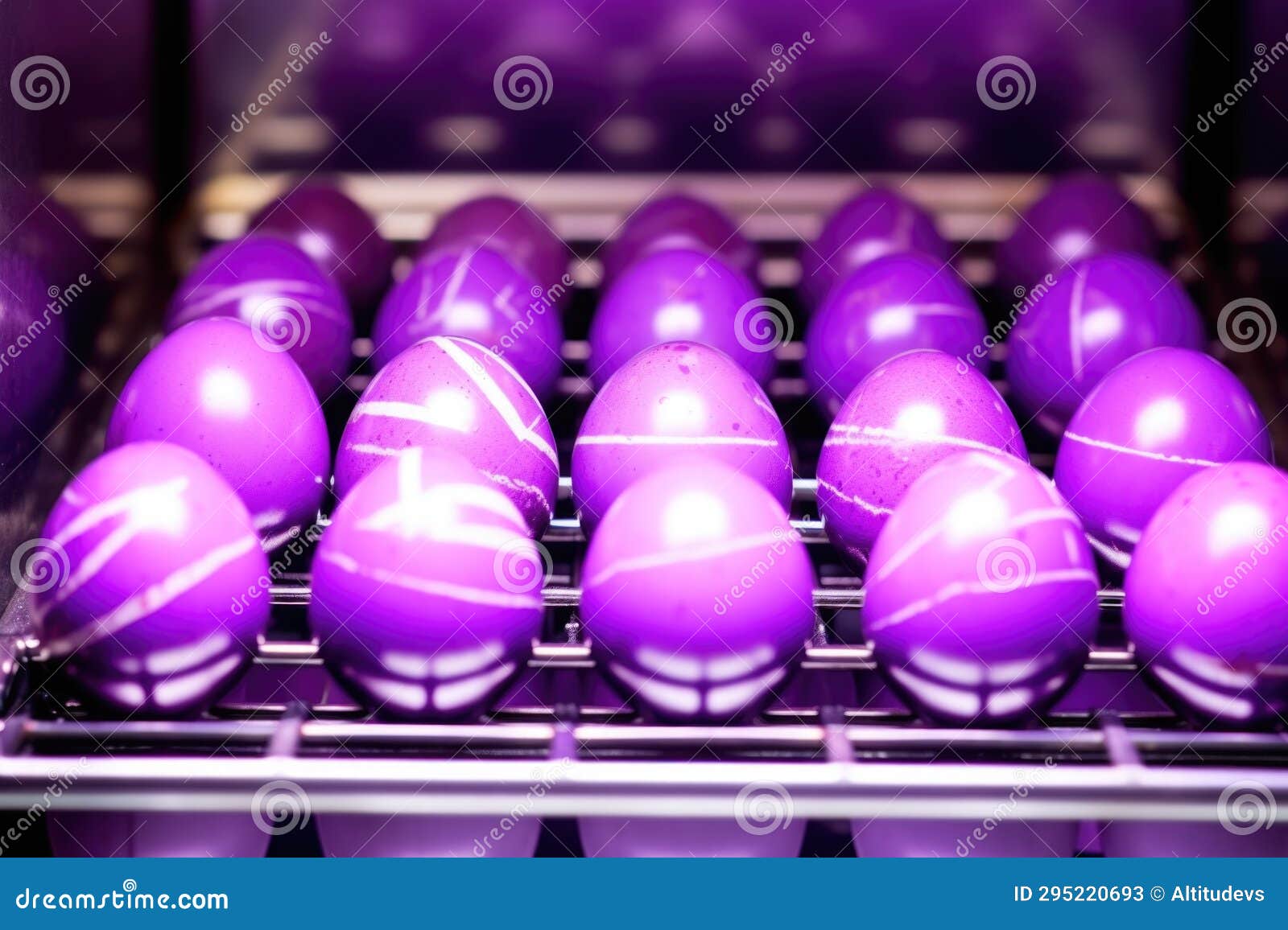 Chocolate Easter Eggs Under Ultraviolet Quality Check Stock Image ...