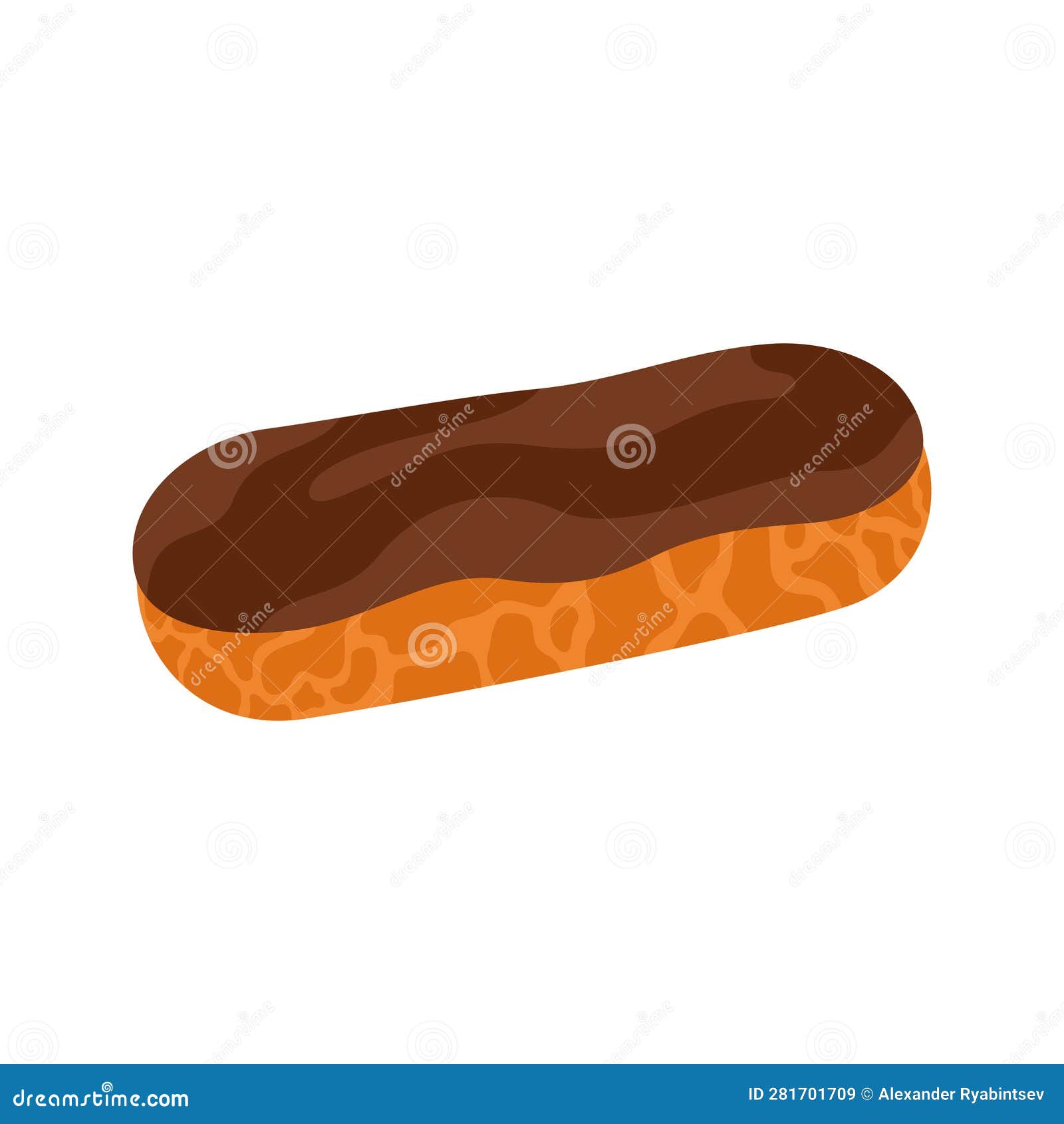 Chocolate Eclair Icon Vector Illustration | CartoonDealer.com #296705582