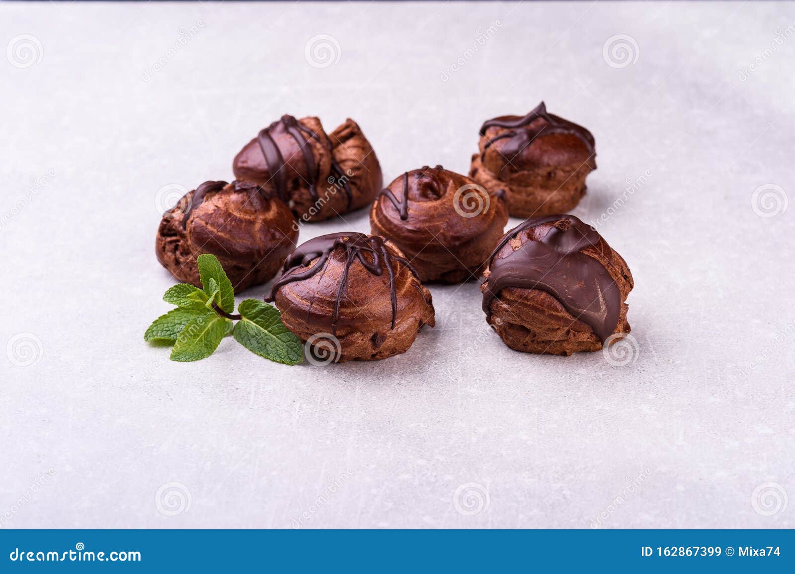 Chocolate Eclairs for a Restaurant Menu2 Stock Image - Image of dates ...