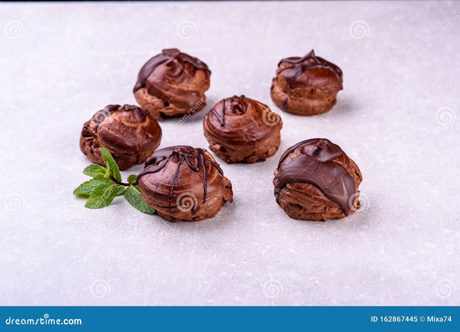Chocolate Eclairs for a Restaurant Menu3 Stock Image - Image of food ...