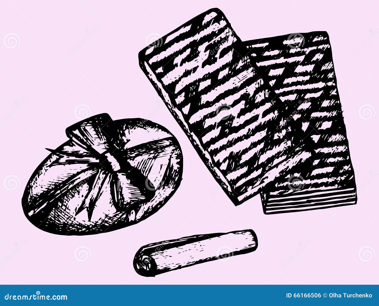 Chocolate Egg, Wafers, Cinnamon Stock Vector - Illustration of grunge ...