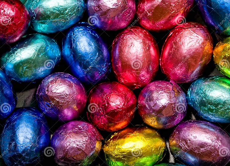 Chocolate eggs stock photo. Image of wrapped, color, colours - 8929158