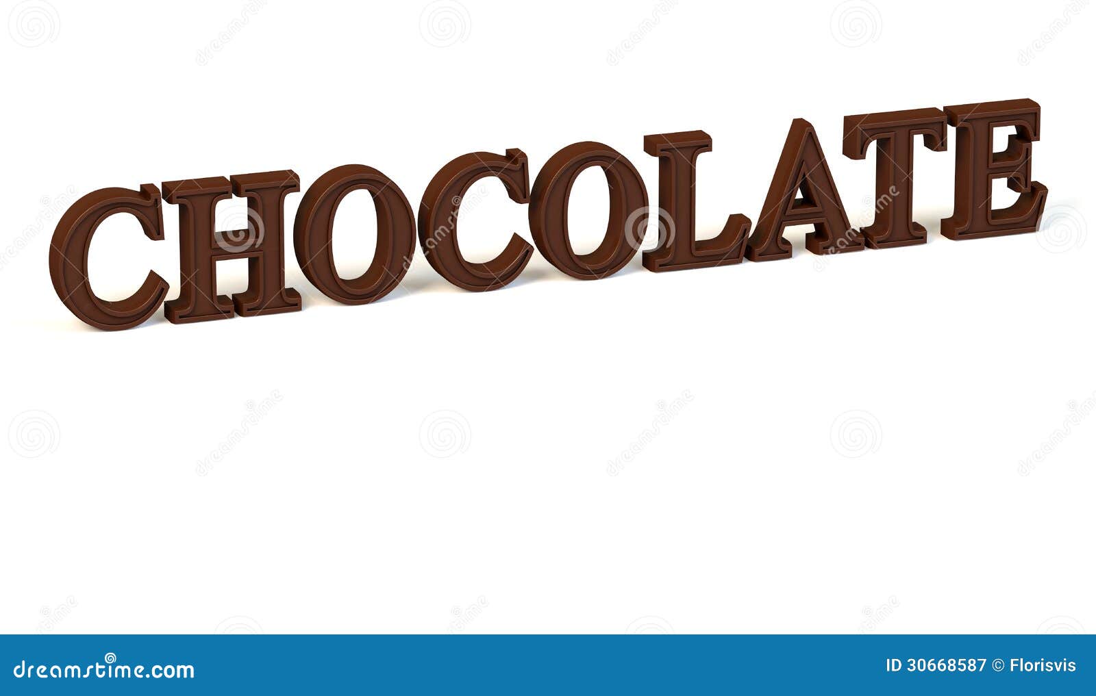 Chocolate en las letras 3d stock de ilustración. Ilustración de dulce ...